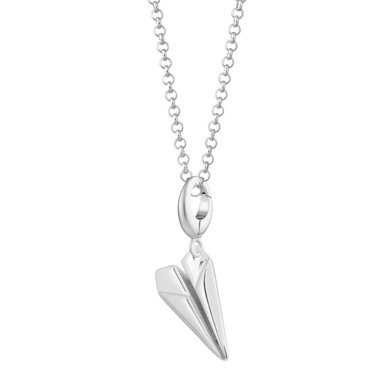 Sterling Silver Paper Plane Charm Necklace | Lily Charmed | Wolf & Badger