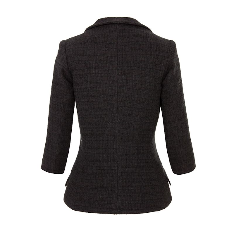 Structured Boucle Blazer - Black | AVENUE N°29 | Wolf & Badger
