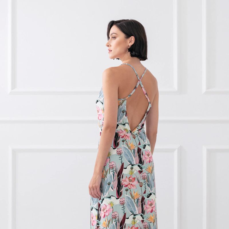 Summer Maxi Dress, Open Back, Adjustable Straps | Oh!Zuza night&day ...