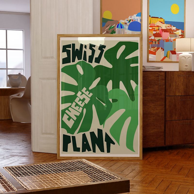 Swiss Cheese Plant Art Print - A2 | Natalie Cass Art | Wolf & Badger