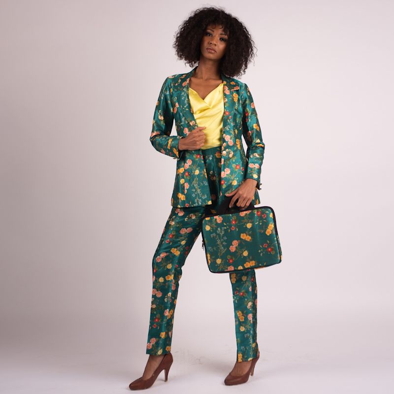 Single Breasted Tailored Blazer Jacket In Silk | Richa Sharma | Wolf ...