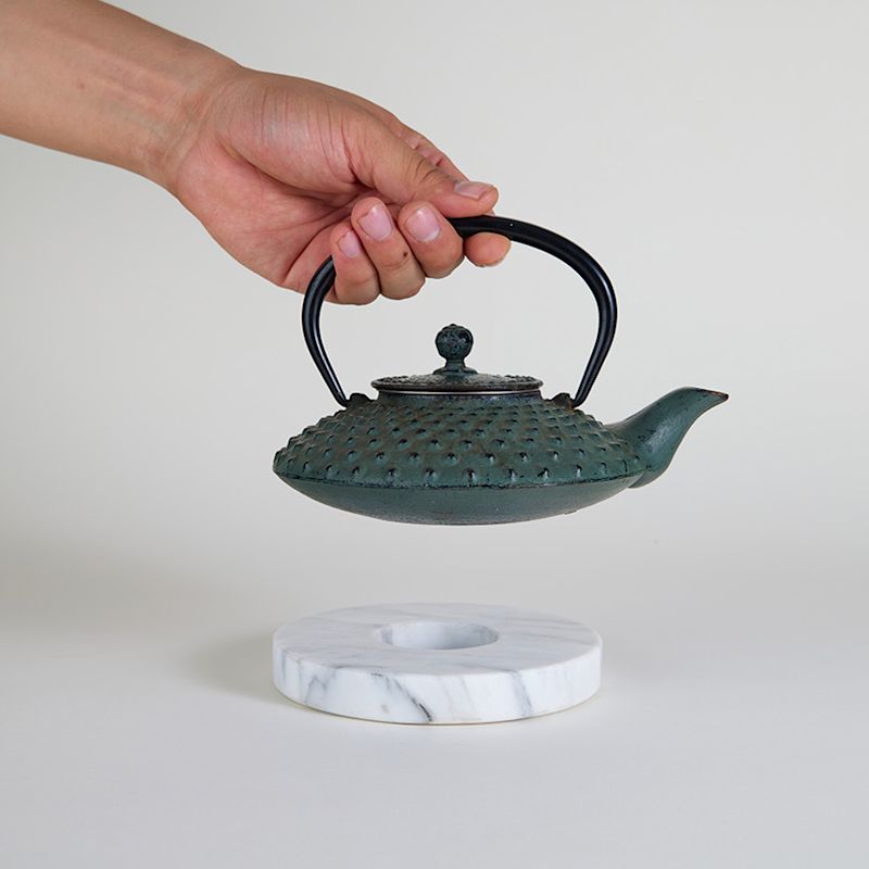 Teapot Stand Marble White | And Jacob | Wolf & Badger