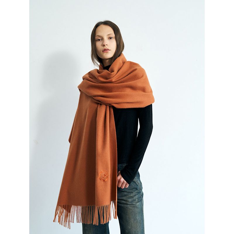 "The Big Shawl" Oversized Cashmere Wrap - Caramel | Lost Pattern NYC ...