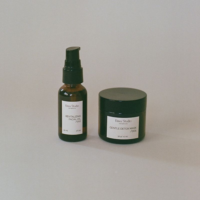The Essentials Kit - Detox Mask & Facial Oil | Kiwa Studio | Wolf & Badger