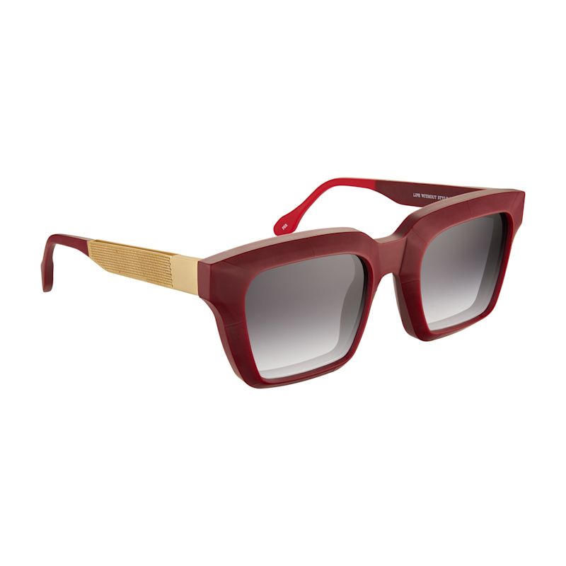 The Fer Burgundy And Gold Temple | Vysen Eyewear | Wolf & Badger