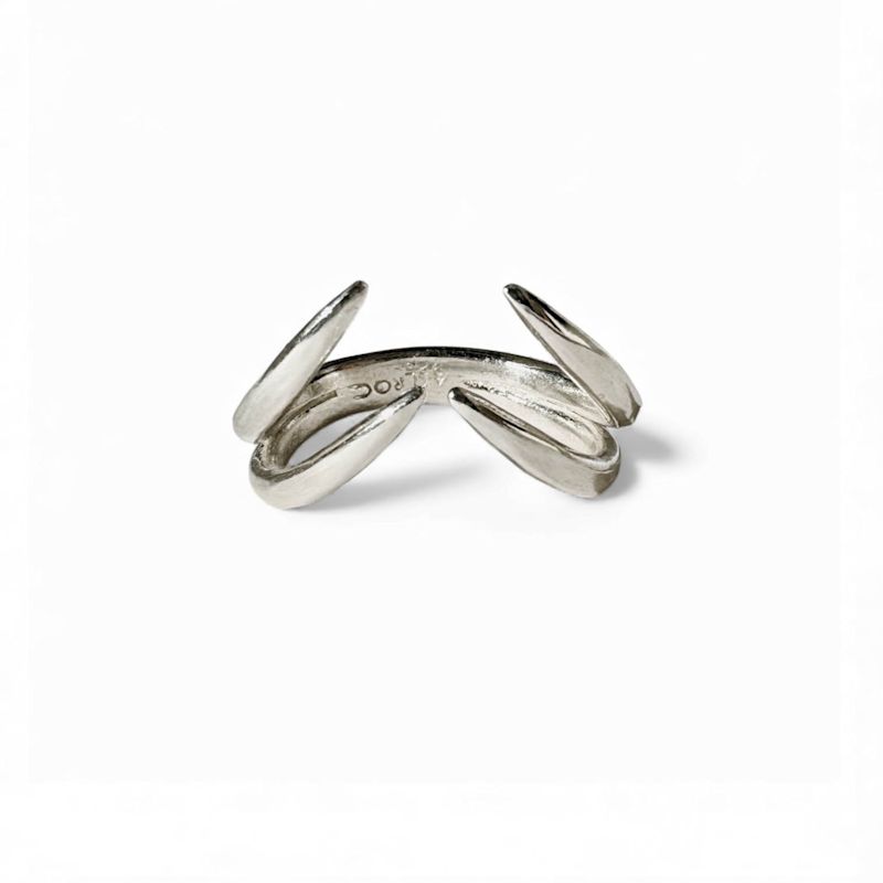 The Hug Ring Duo -Sterling Silver | AKI ROC JEWELRY | Wolf & Badger