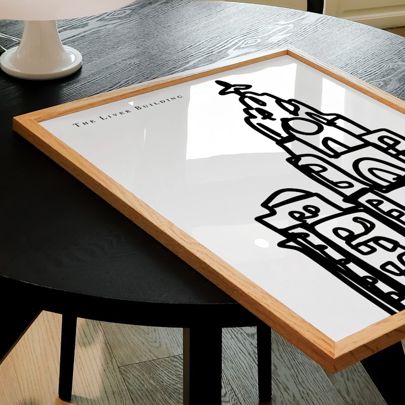 The Liver Building Art Print - A3 | Natalie Cass Art | Wolf & Badger