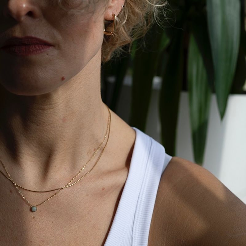 The Marie Thin Classic Snake Chain Necklace Tarnish Free Gold | Mink ...