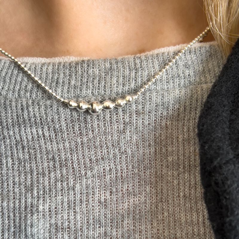 The Mini Orb Necklace Silver | Tory Long | Wolf & Badger