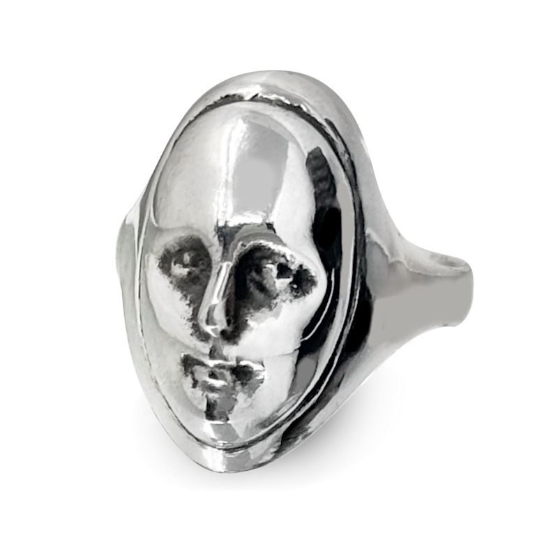 The Stranger Face Ring - Sterling Silver Mens - Waterproof | Perry ...