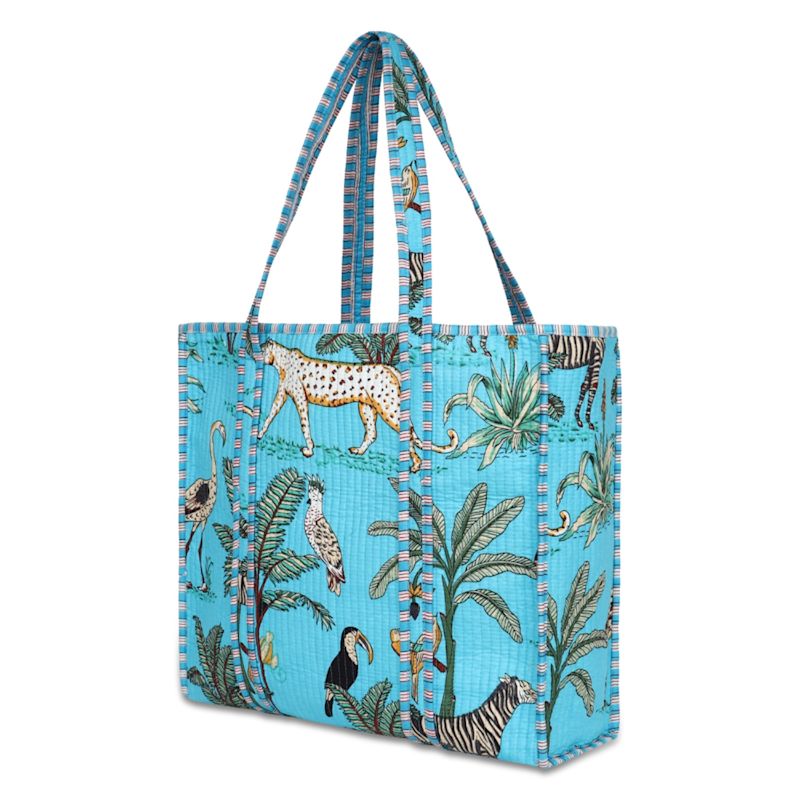 The Ultimate Jungle Tote In Blue | Conscious Yoga Collective | Wolf ...