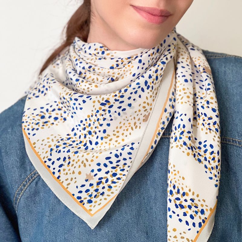 The Way Of Water Silk Square Scarf | Maraethra | Wolf & Badger
