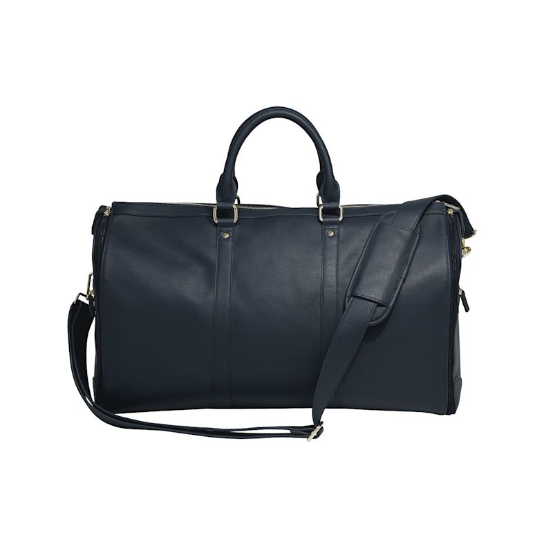 Stackers Weekend Garment Bag - Navy & Champagne Gold | Stackers | Wolf ...