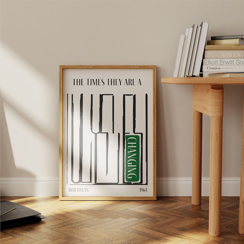 Times Are A Changing Bob Dylan Music Abstract Art Print | Fanclub ...
