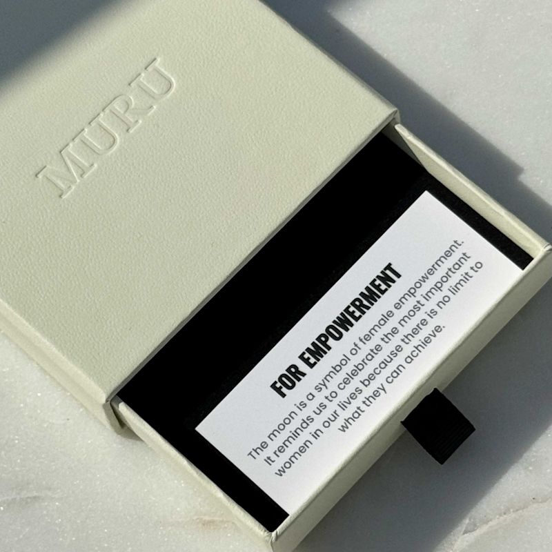 Tiny Moon Necklace Gold | Muru | Wolf & Badger