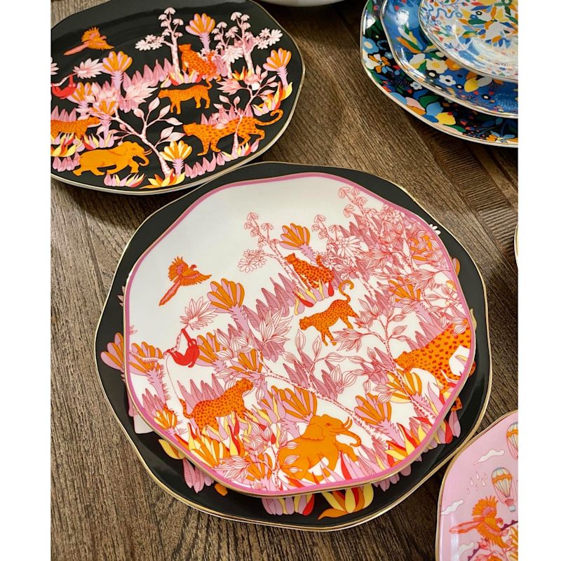 Travel Around World Bone China Plates - Set Of Three | Jessie Zhao New ...