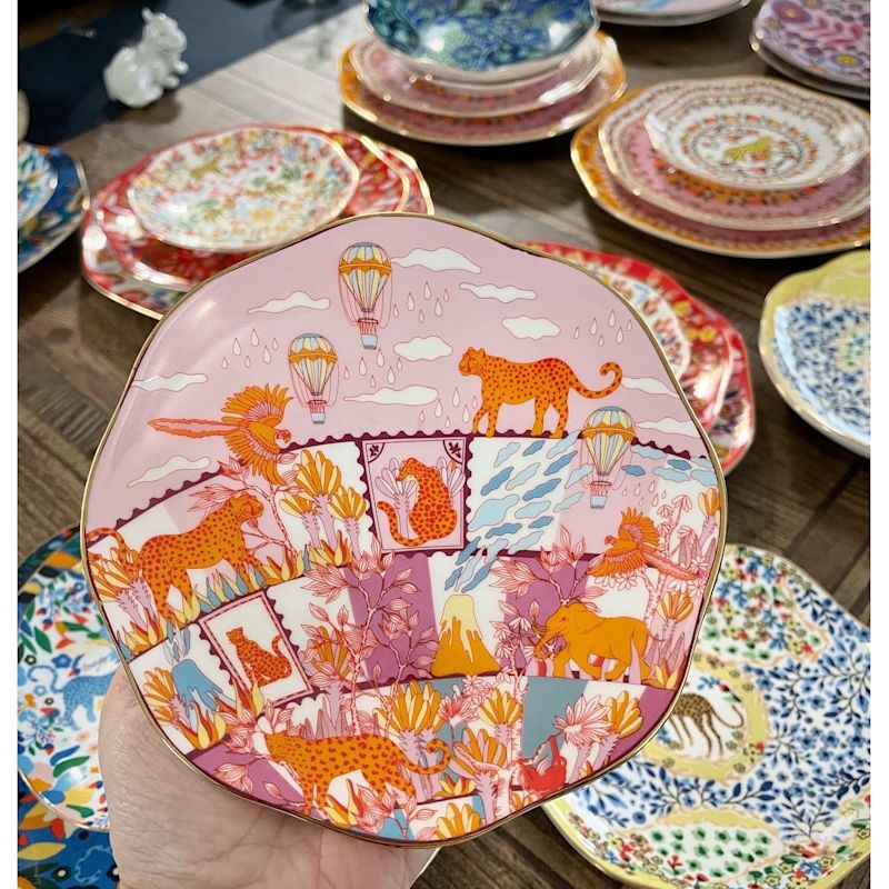 Travel Around World Bone China Plates - Set Of Three | Jessie Zhao New ...