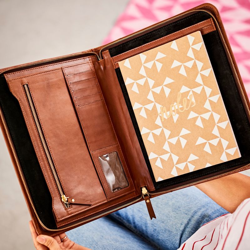Luxe Tan Leather Document Holder | VIDA VIDA | Wolf & Badger
