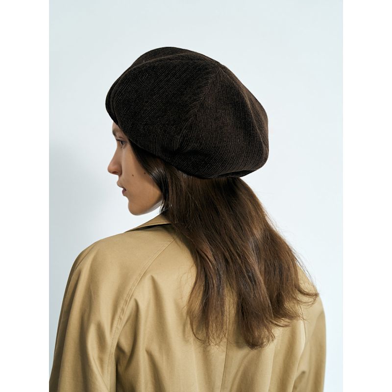 "Velvet Cloud" Beret Hat - Chocolate | Lost Pattern NYC | Wolf & Badger