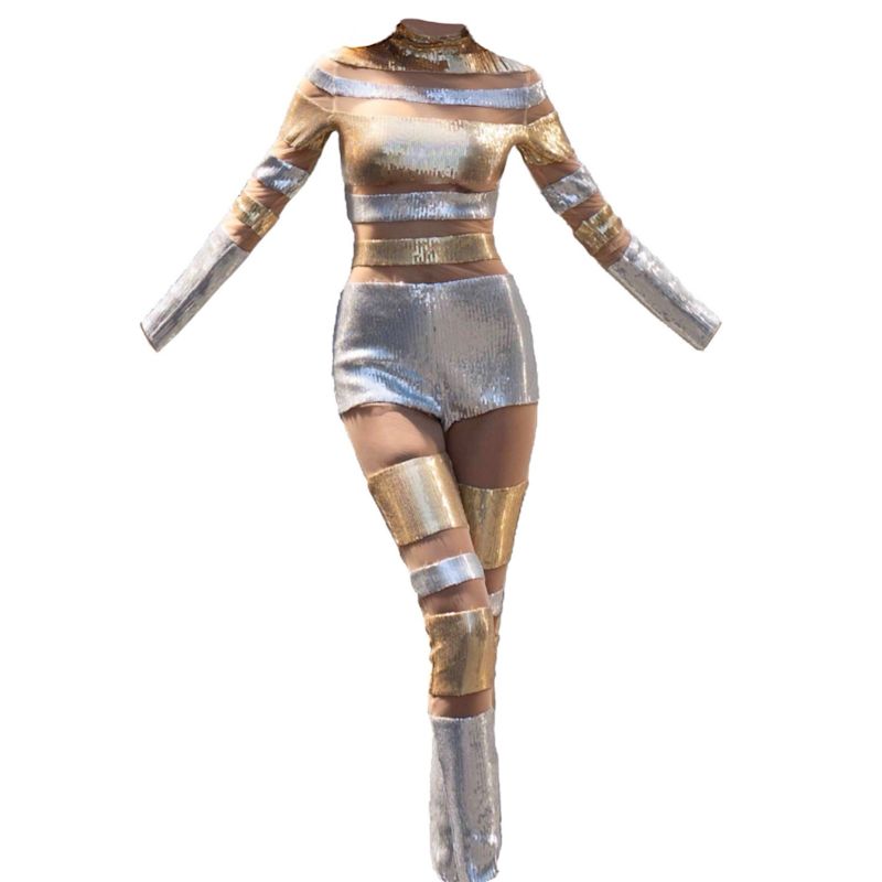 Venusian Metallic Catsuit By Dani Watanabe | HARMONIA NY | Wolf & Badger