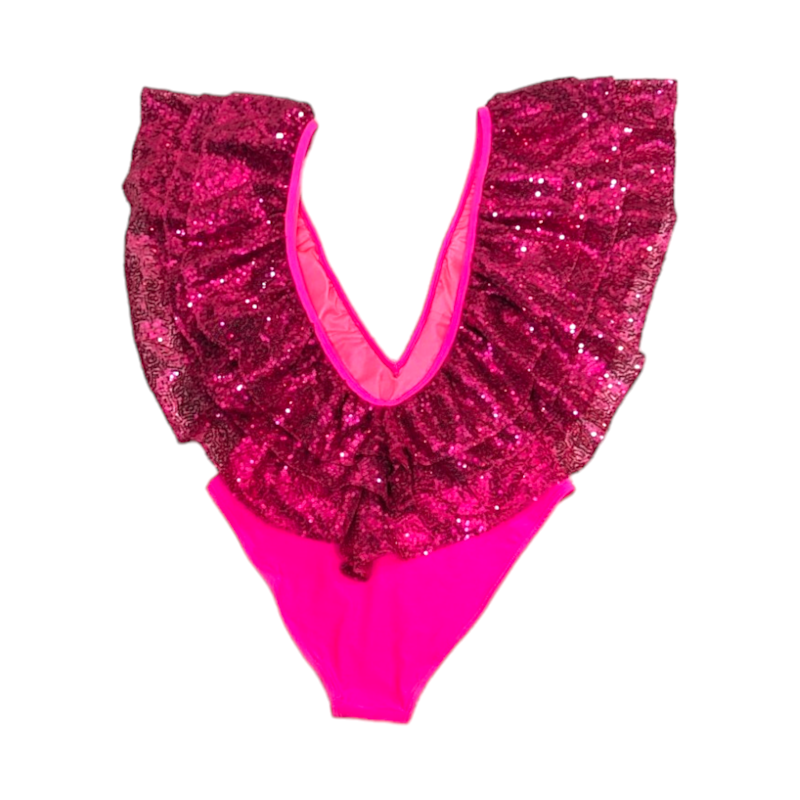 Victory Raspberry Sequin Swim Body | Julia Clancey | Wolf & Badger