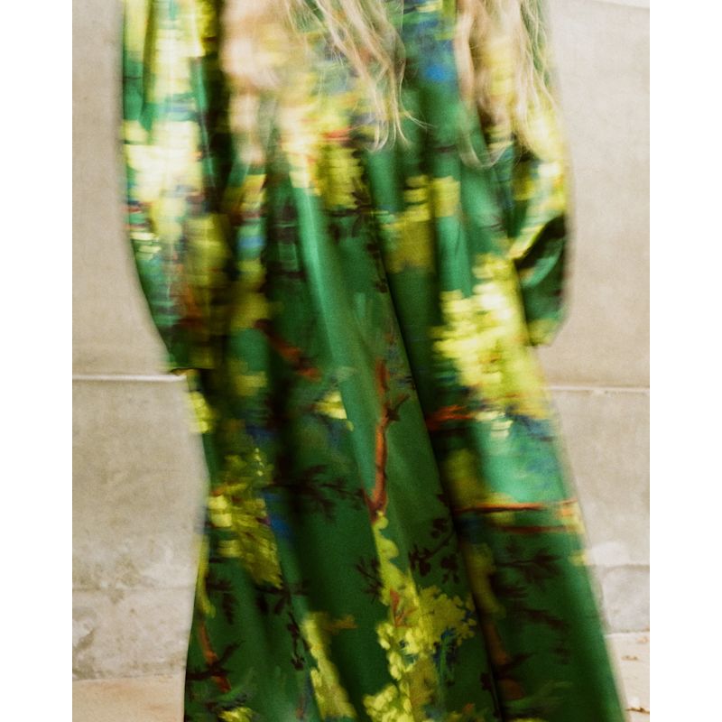 Virginia Dress In Illuminated Acacia Print | Klements | Wolf & Badger