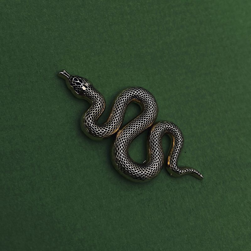 Golden Metal Pin Snake | Make Heads Turn | Wolf & Badger