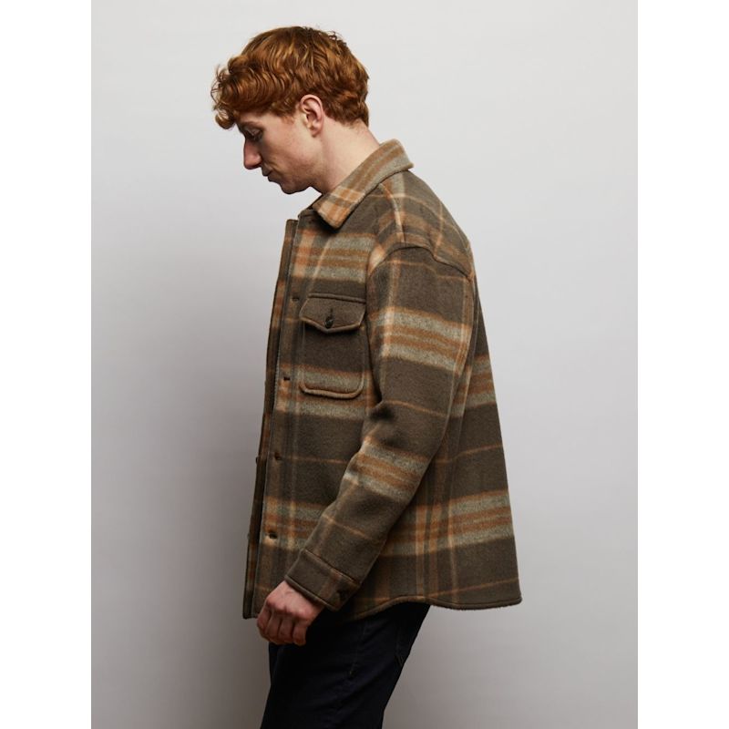 Welsh Check Wool Overshirt - Green | Guards London | Wolf & Badger