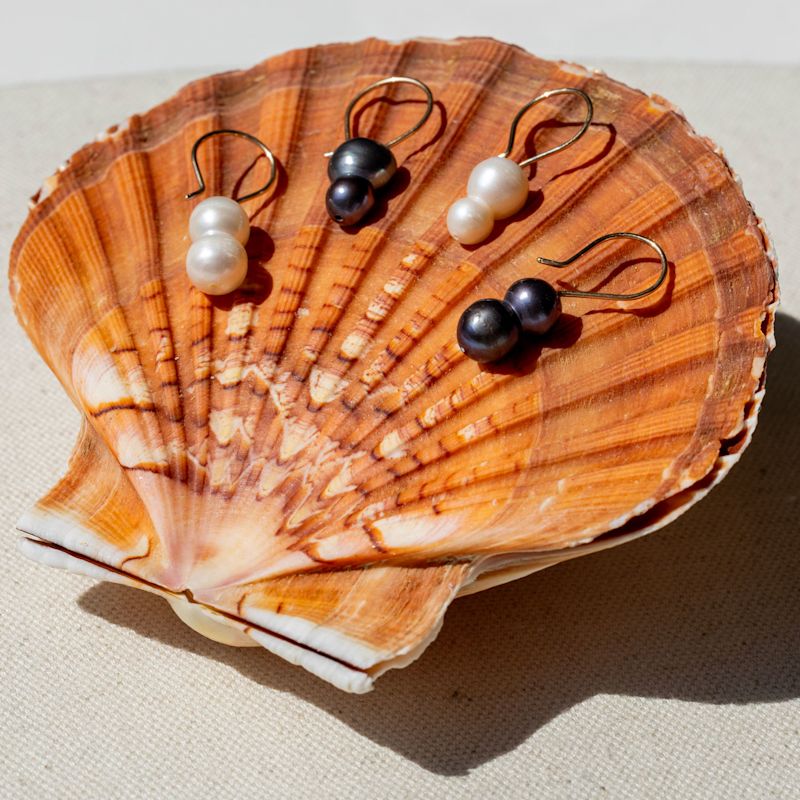 Freshwater Peacock Pearls Gold Filled Hooks Ear Wires Elegant Earrings ...