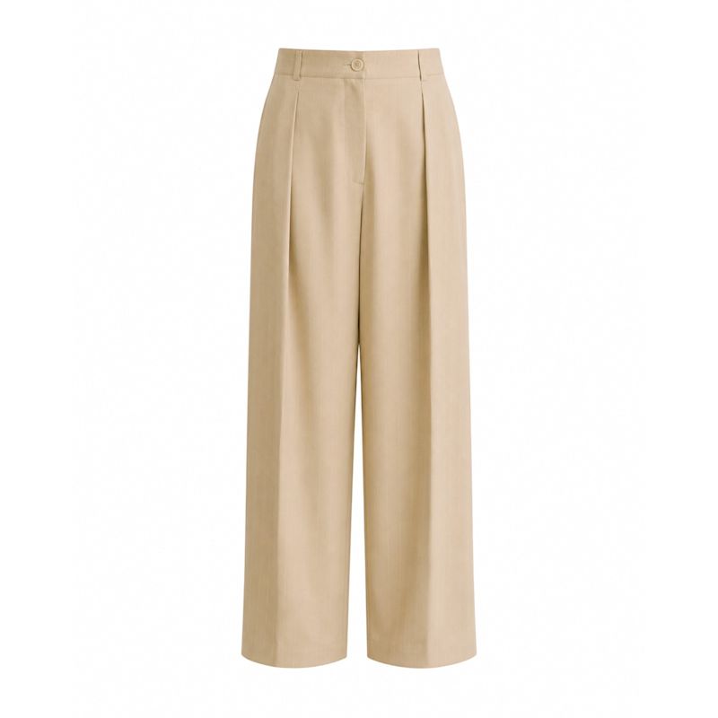 Wide Pleat Suit Trousers | Luroq London | Wolf & Badger