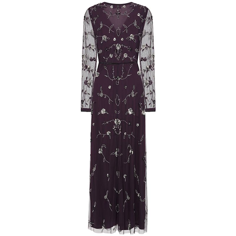 Willow Purple Embellished Maxi Dress | Frock and Frill | Wolf & Badger