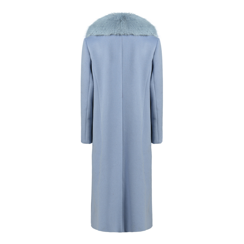 Windsor Cashmere Coat - Powder Blue | Hortons England | Wolf & Badger