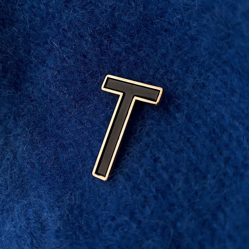 Enamel Letter T Pin | Make Heads Turn | Wolf & Badger