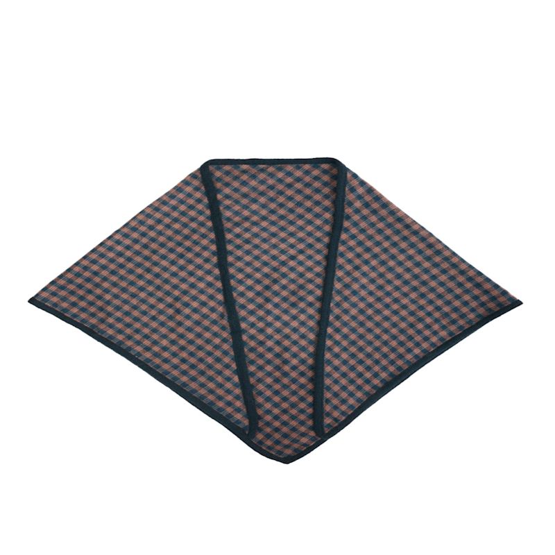 Plaid Wool Triangle Black Scarf | Saachi | Wolf & Badger