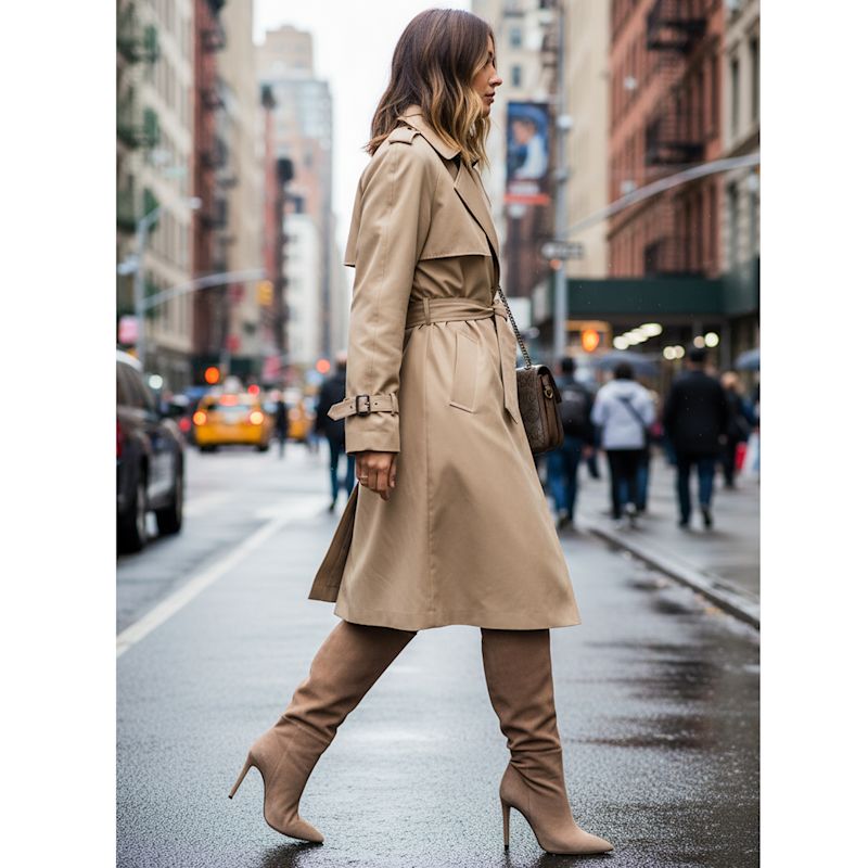 Yara Comfortable Brown Suede Tall High Heel Boot | Beautiisoles by ...
