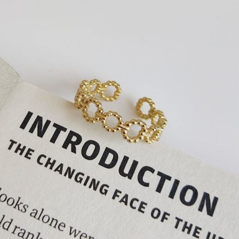 Gold Loop Link Stacking Ring | Elk & Bloom | Wolf & Badger