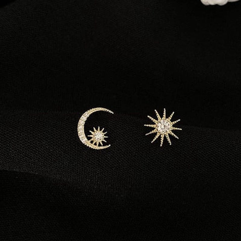 Gold Star & Crescent Moon Earrings | Elk & Bloom | Wolf & Badger