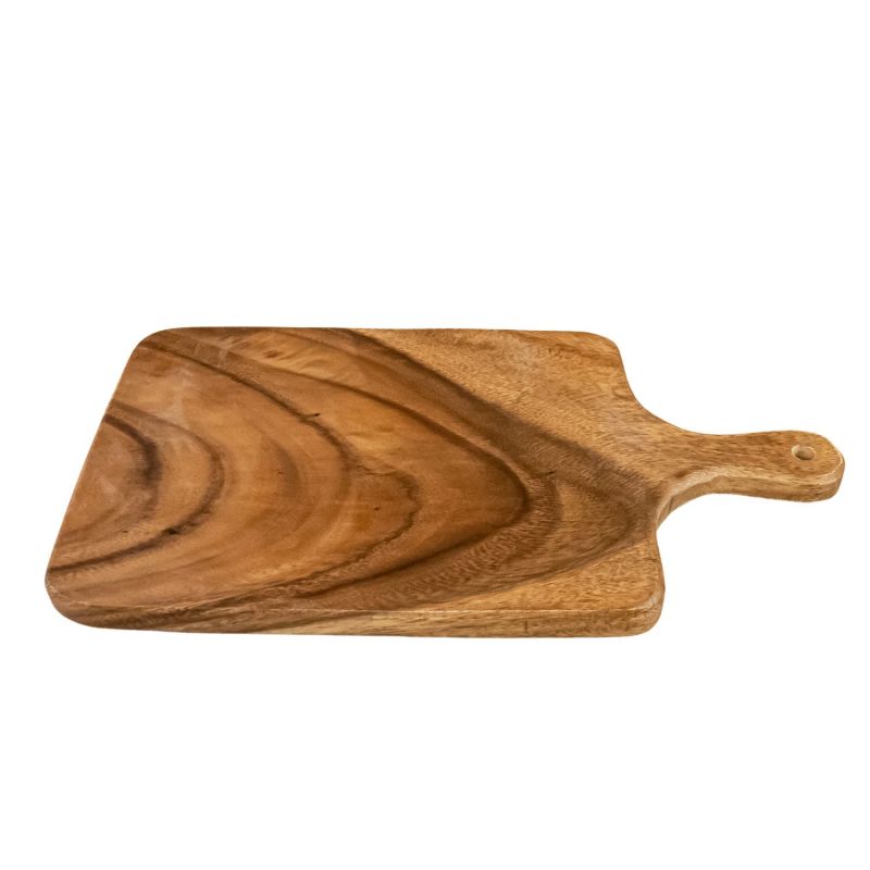 Acacia Rectangle Cutting Board With Handle | LIKHÂ | Wolf & Badger
