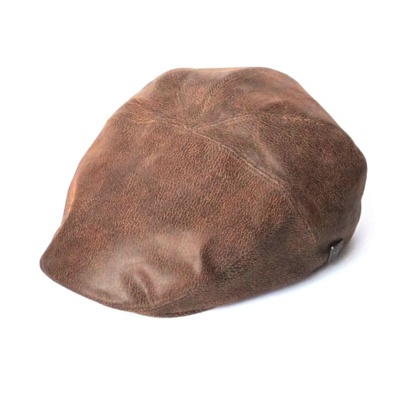 Alex Rust Brown Leather Cap For Men | Dasmarca Hats | Wolf & Badger
