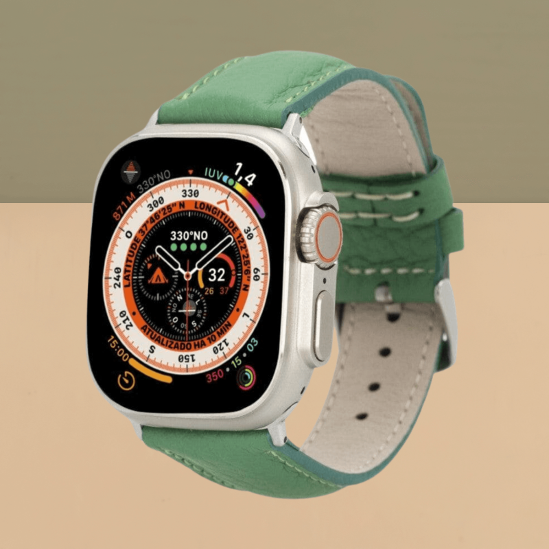 Apple Watch Green Leather Strap - Boston | LEATHERE | Wolf & Badger