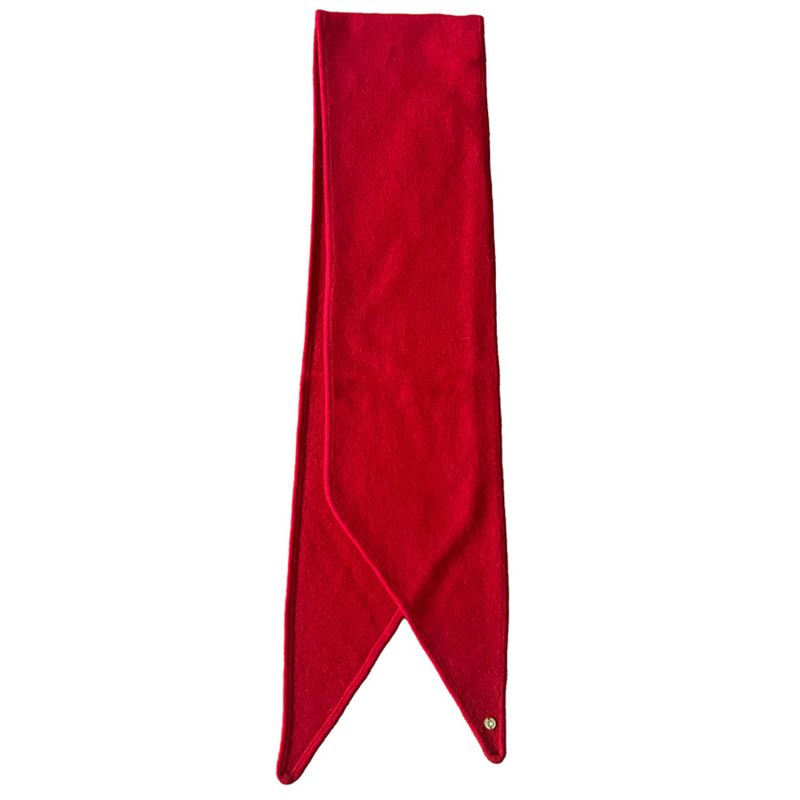 Ayla Small Neck Scarf In Soft Pure Cashmere, Red | tirillm | Wolf & Badger