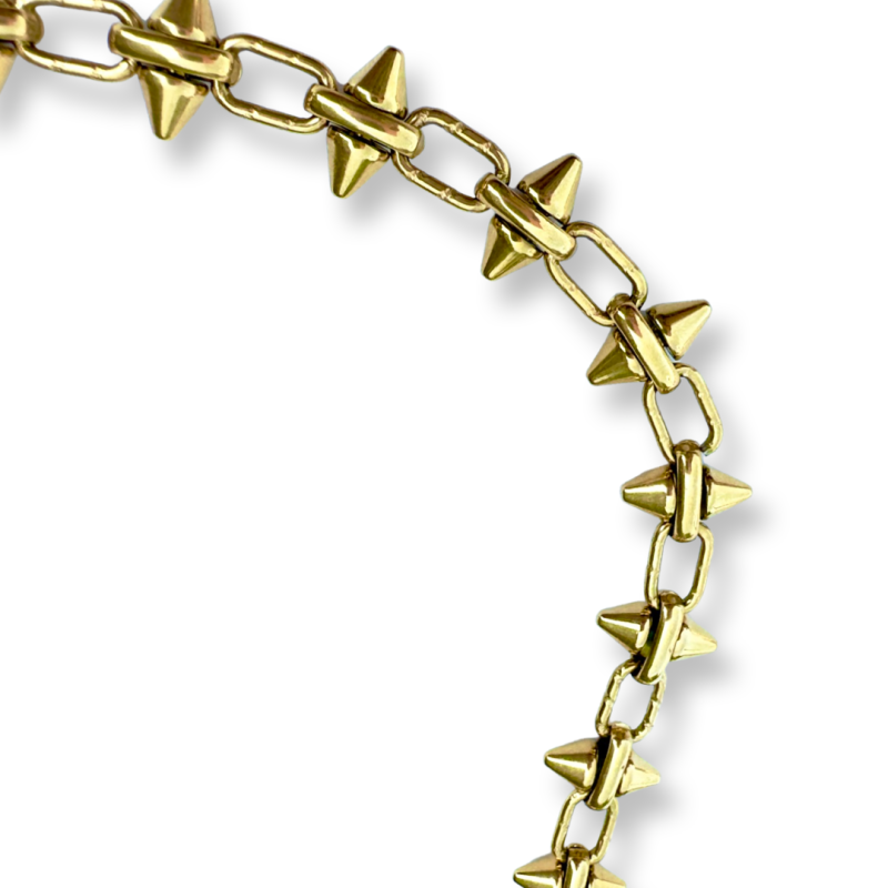 Barbie Barbed Wire Chain In Yellow Gold | Jagged Halo Jewelry | Wolf ...
