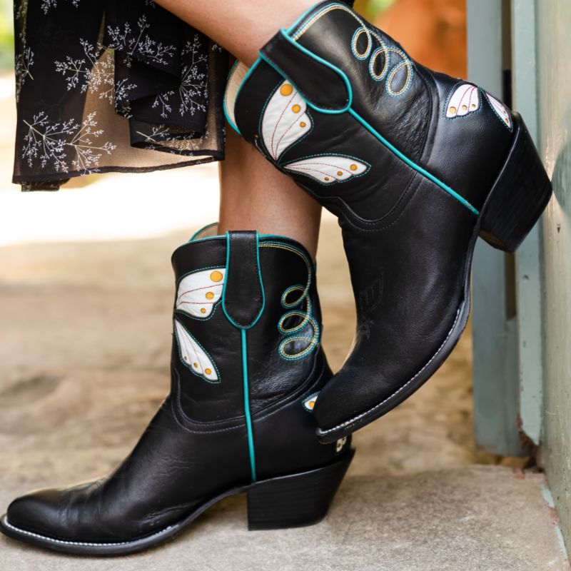 Black Butterfly Cowboy Boot | Fraulein Boot Company | Wolf & Badger
