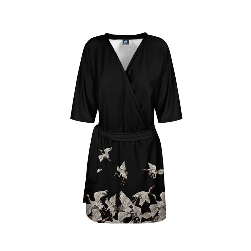 Black Cranes Envelope Dress | Aloha From Deer | Wolf & Badger