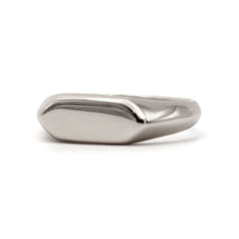 Bold Bar Signet Silver Ring For Men | VicStoneNYC Fine Jewelry | Wolf ...