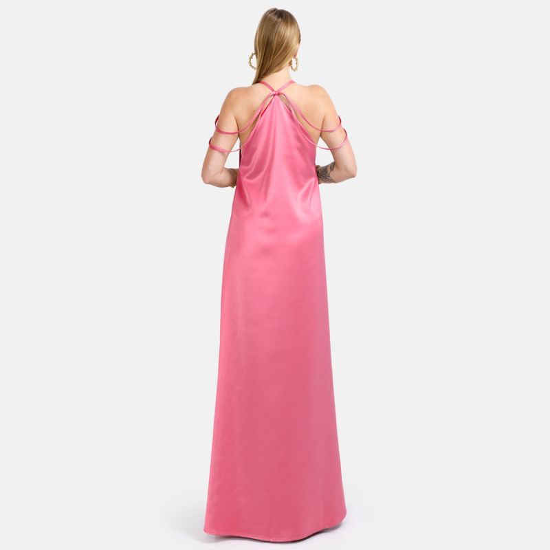 Breeze - Strap Satin Maxi Dress Pink | Kargede | Wolf & Badger
