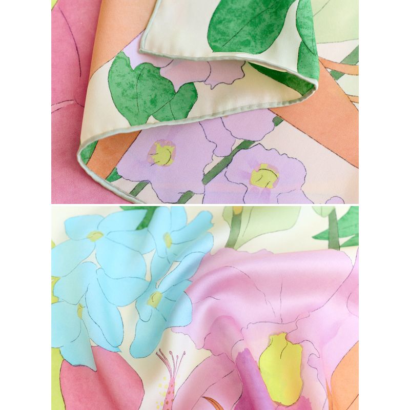 Cartagena Large Silk Scarf | Lost Pattern NYC | Wolf & Badger