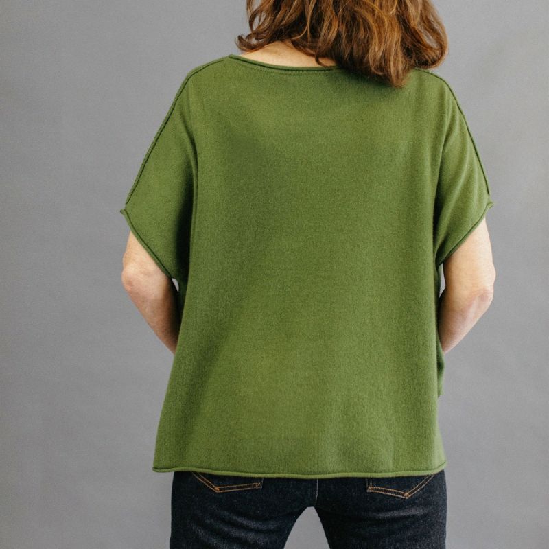 Cashmere Capelet Top - Avocado | Zenzee | Wolf & Badger