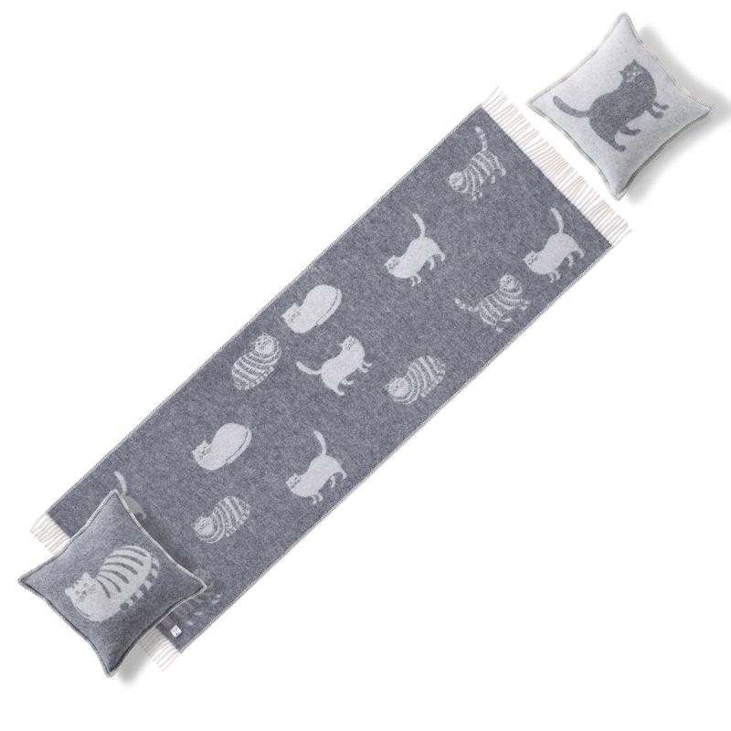 Cat Small Wool Throw | J.J.Textile | Wolf & Badger