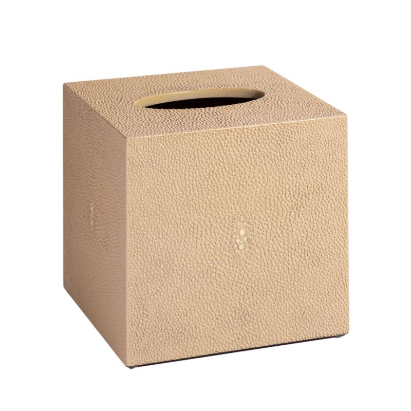 Chelsea Square Tissue Box - Shagreen Natural | Posh Trading Company ...